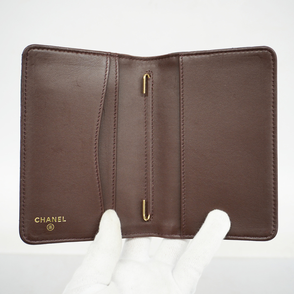 CHANEL | Other | Auth Chanel Notebook Cover Matelasse Lambskin Black ...